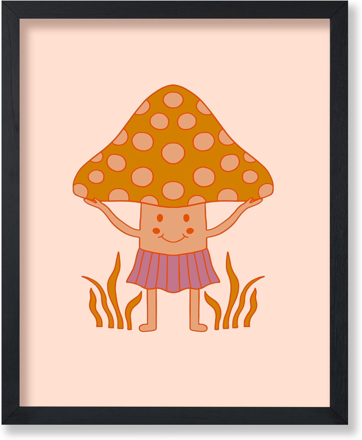 Amazon.com: Poster Master Cute Mushroom Poster - Retro Botanical Print ...