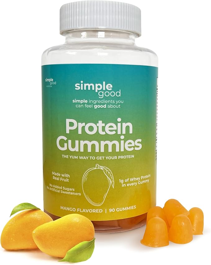 Amazon.com: Simple Good Protein Gummies | 1g Whey protein per Gummy ...