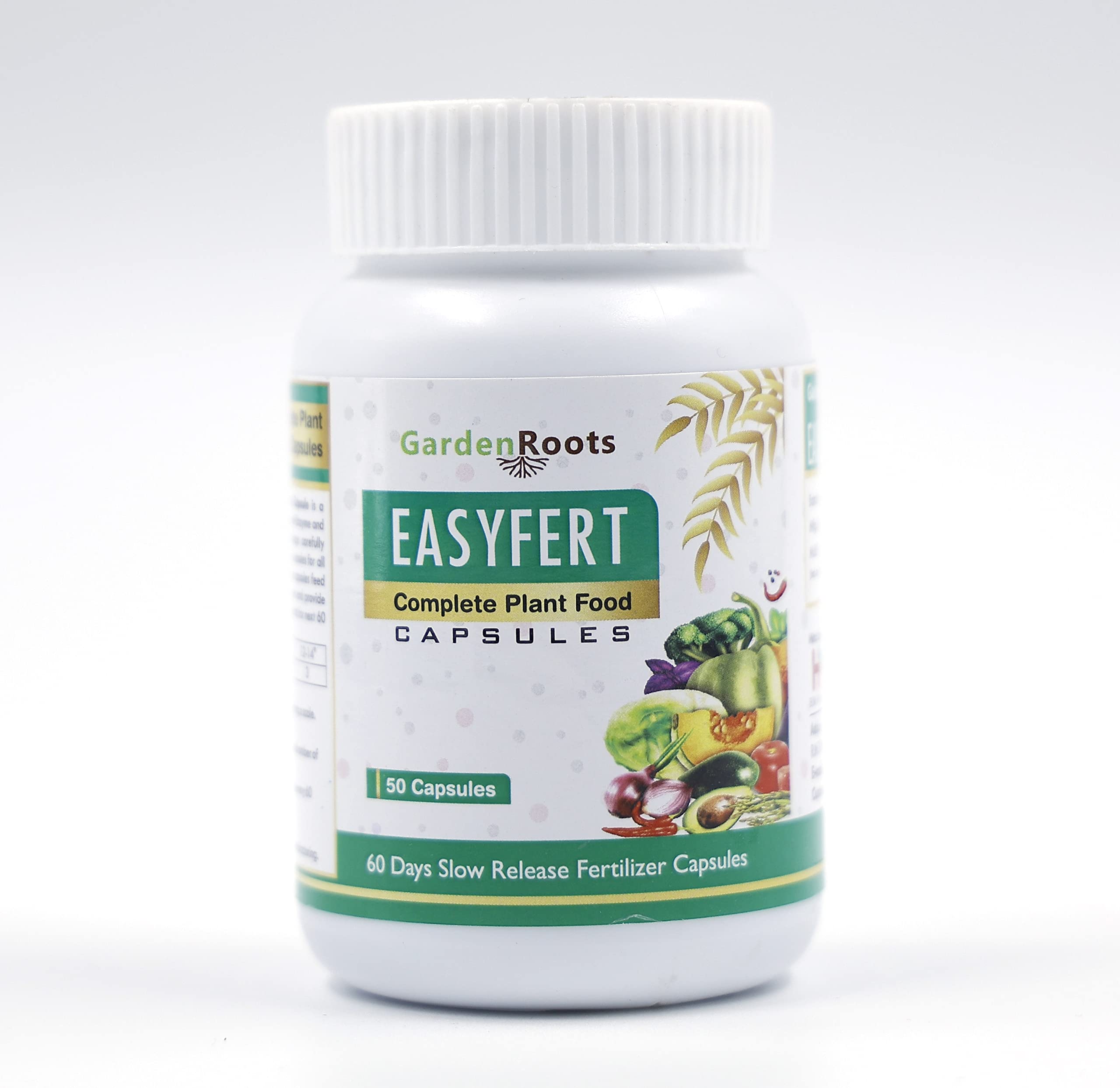 GardenRoots Easyfert(50 Capsules) Complete Plant food Capsules, 60 Days ...