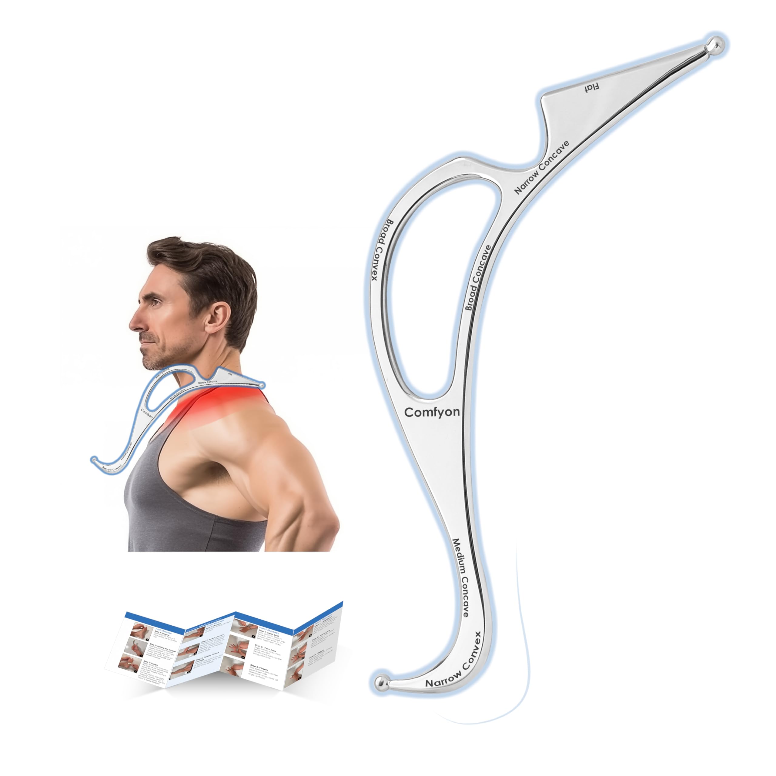 Amazon.com: Comfyon Muscle Scraper Tool/Gua Sha Muscle Scraper Tool for ...