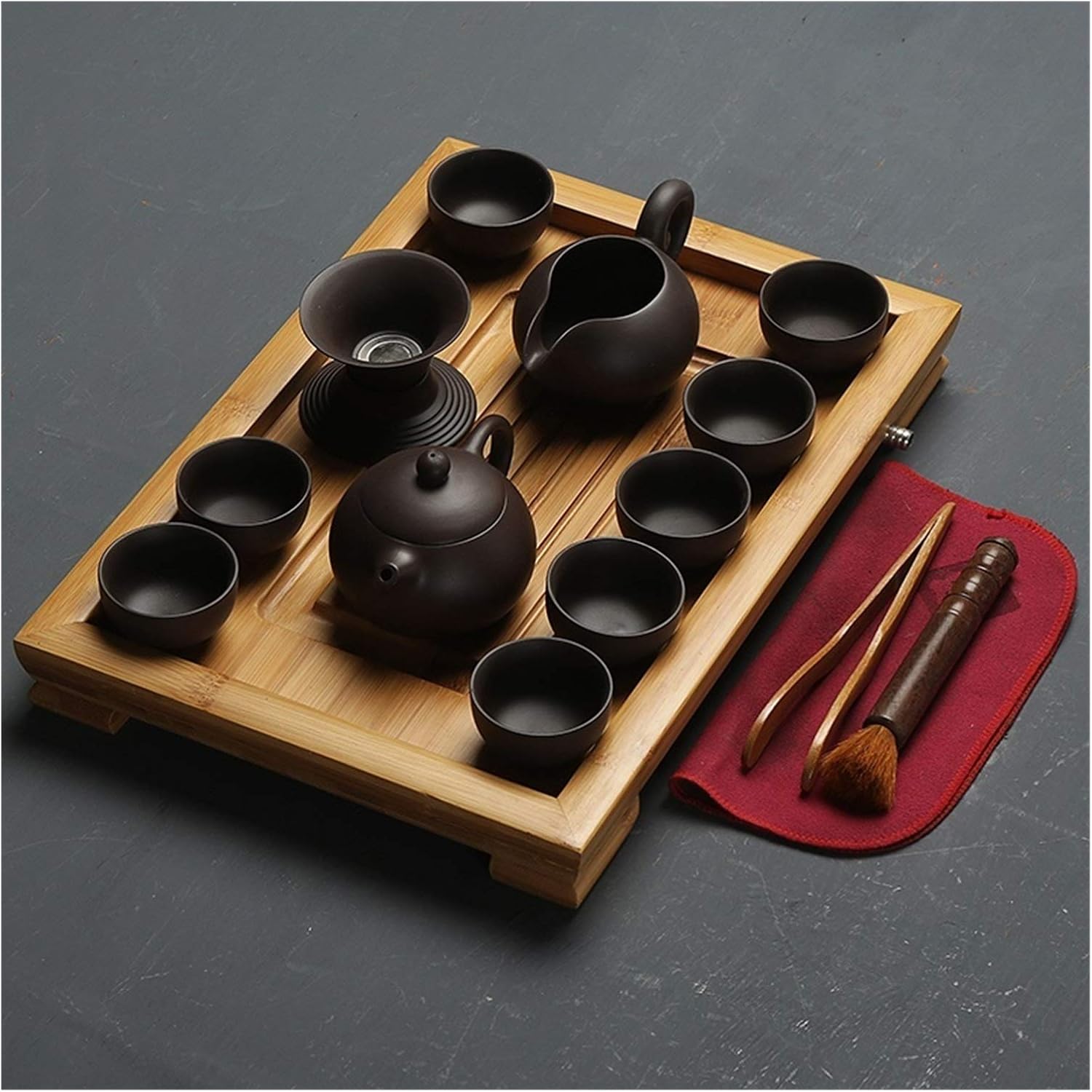 Amazon.com: SGeneE Ceramic Kung Fu Tea Set, Tea Tray Vintage, Chinese ...