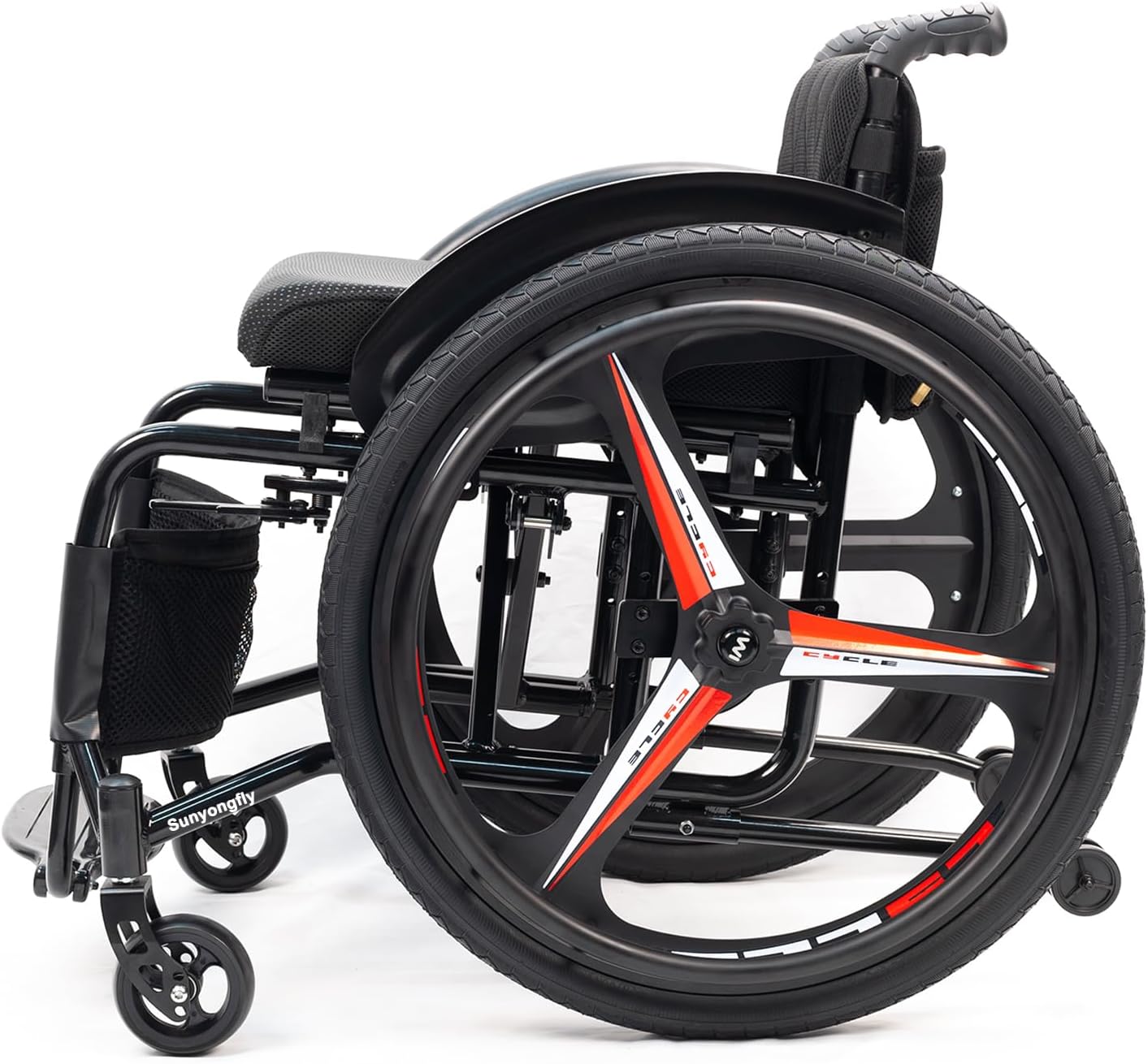 Amazon.com: LOCCHEN Sports Wheelchair, Red, Aluminum Frame, Modern ...