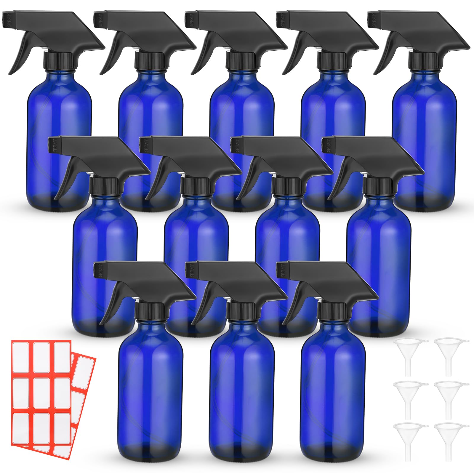 Amazon.com: Norme 12 Pcs Glass Spray Bottles 8 oz Spray Bottles with ...