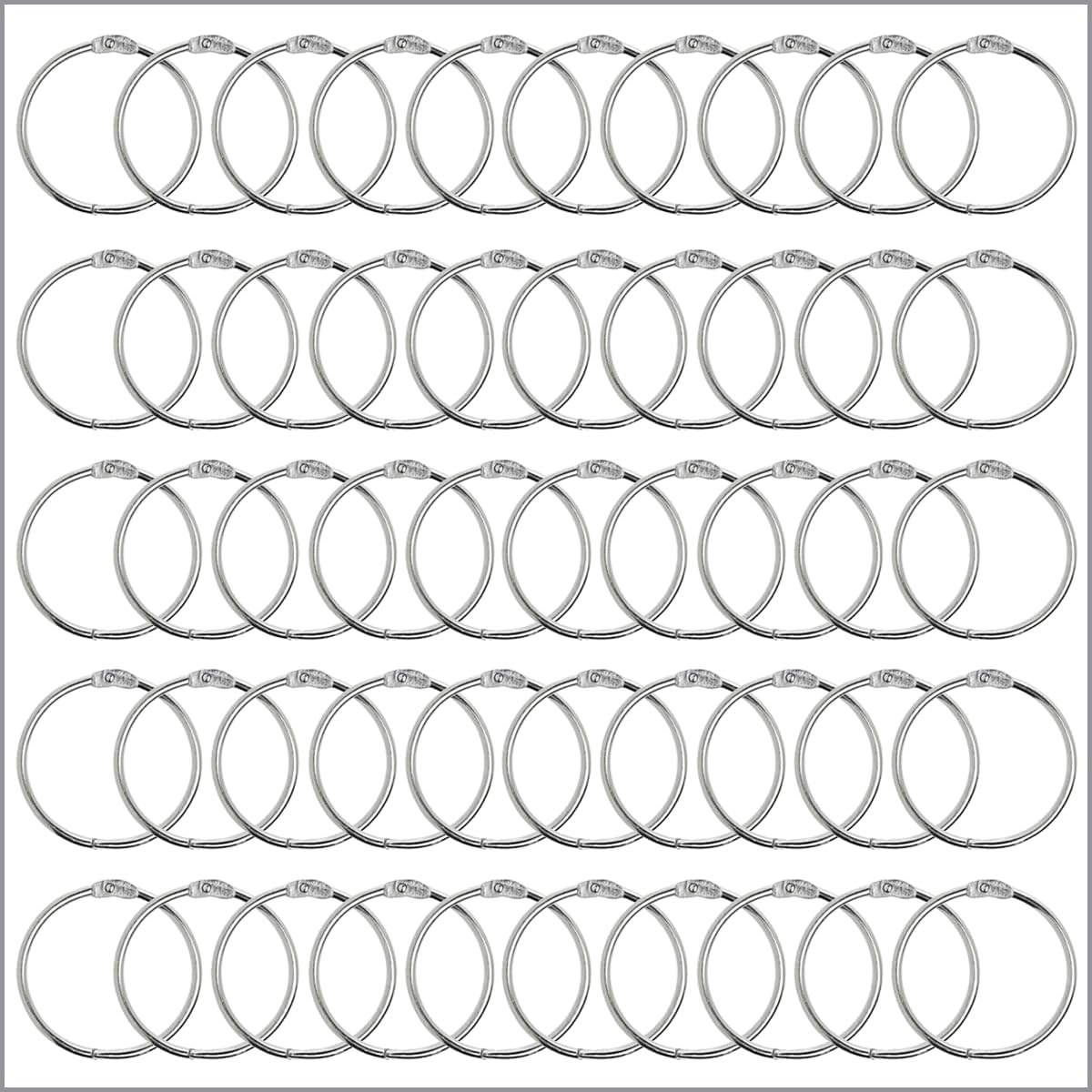 Amazon.com : 1.25" Binder Rings, 50 Pack, 1.25 Inch Loose Leaf Binder ...