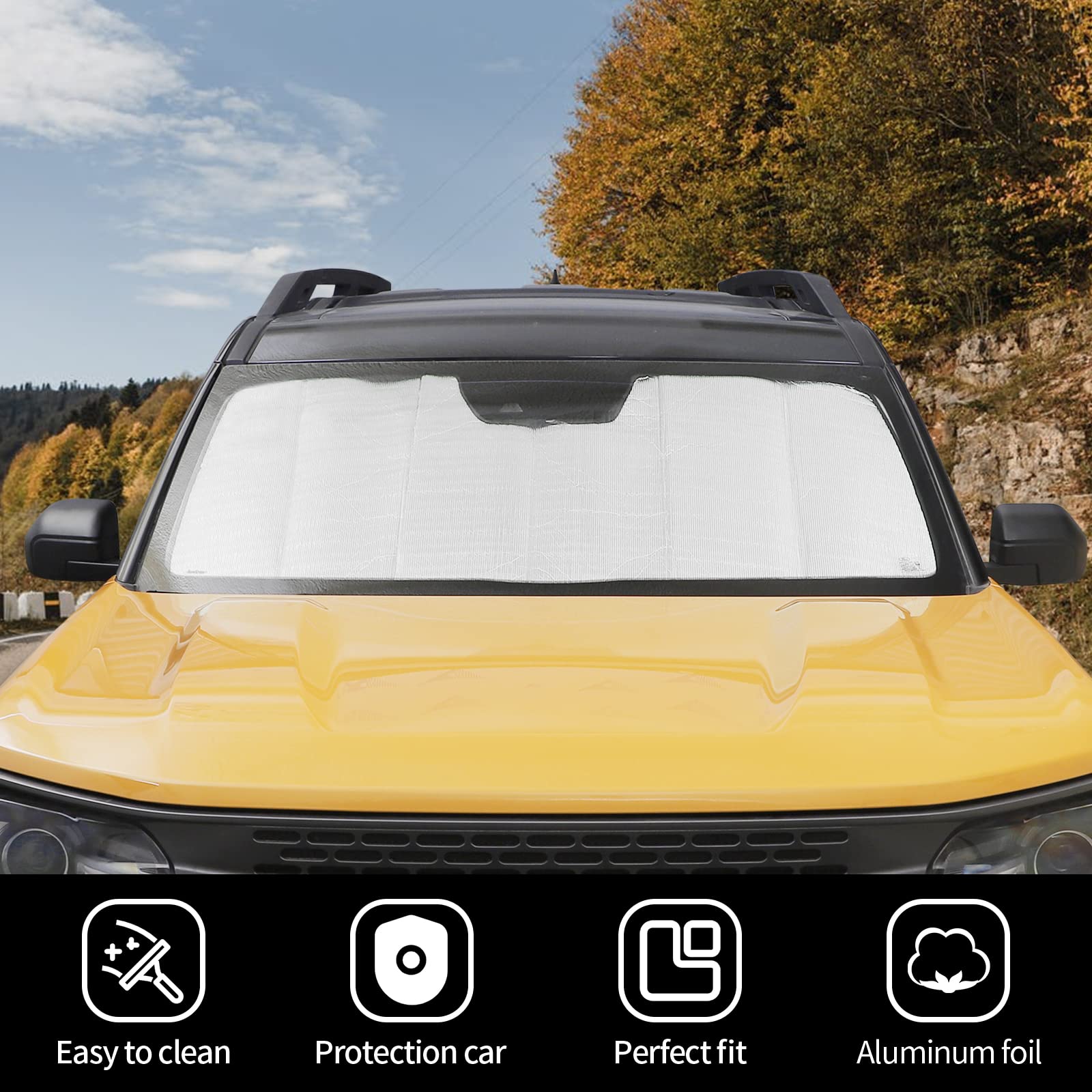 Snapklik.com : JWWY Windshield Sunshade Window Sun Shade For 2021-2024 ...