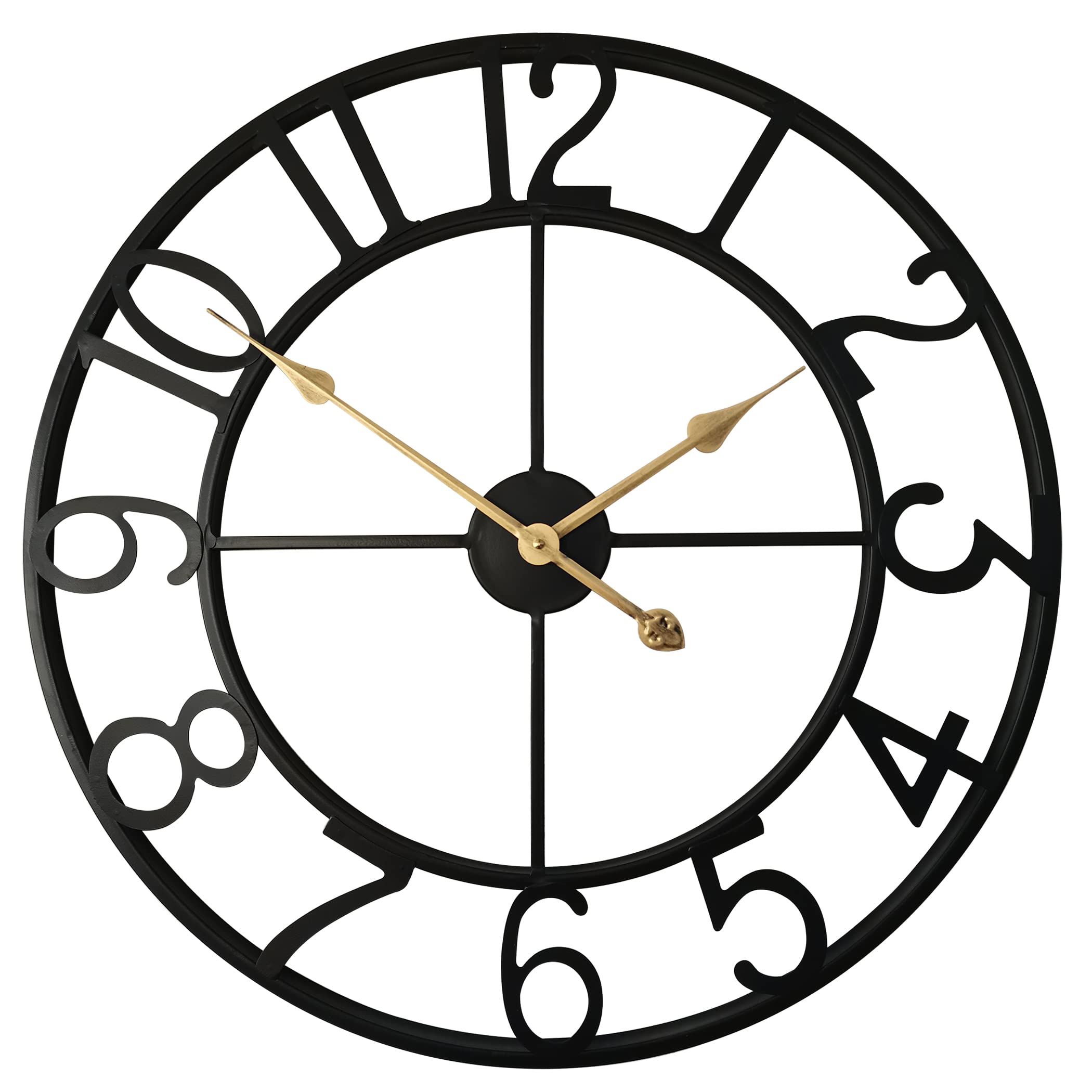 Evursua Large Modern Metal Wall Clocks Decorative Craft Clocks for Home ...