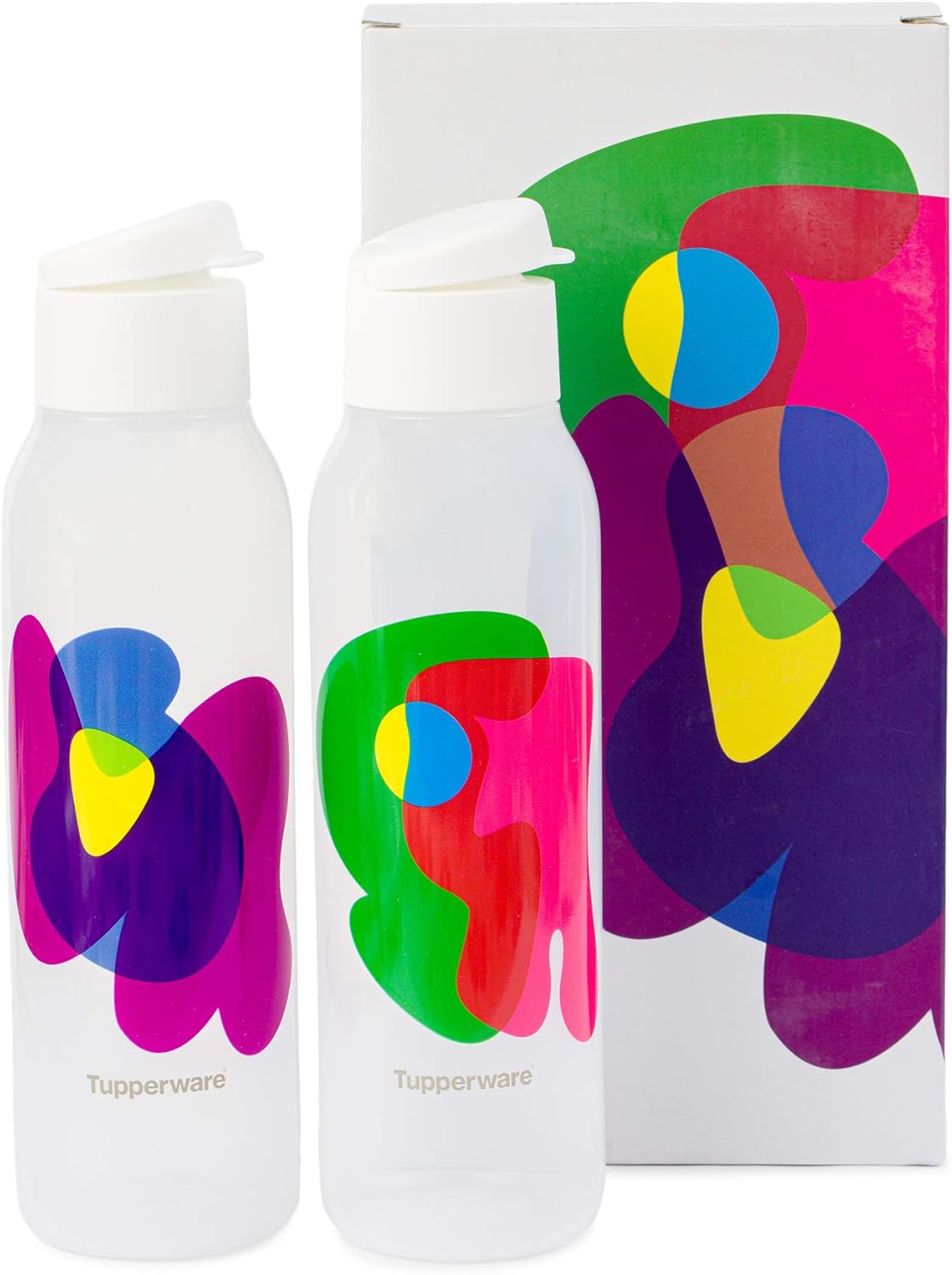 Amazon.com: Tupperware Round 750ml Fliptop Bottle Cool n Chic, Bright n ...