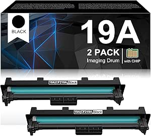 Amazon.com: 19A CF219A Toner-Cartridge Black-Drum 2-Pack Black Drum 19A ...