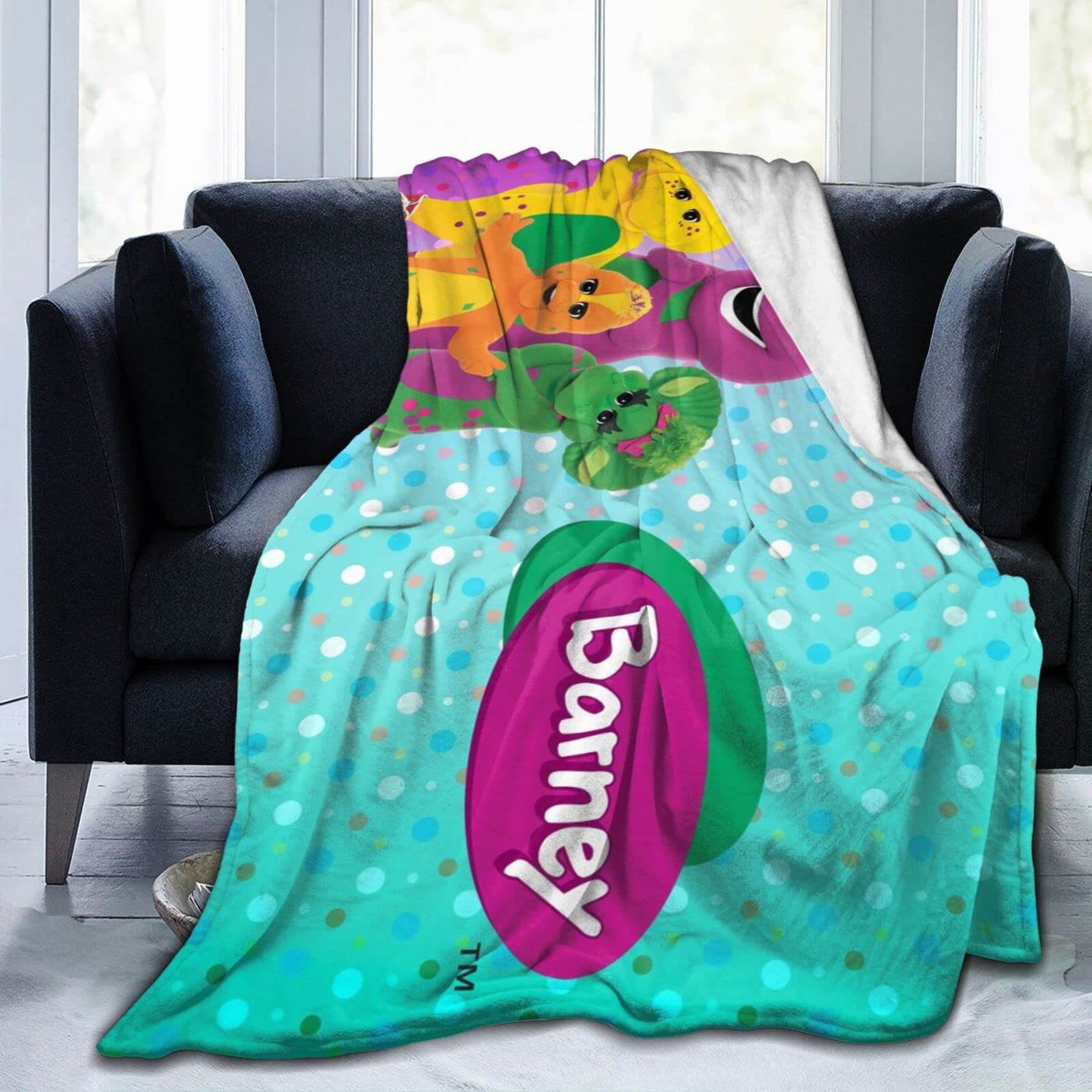 Amazon.com: ORPJXIO Blanket Barney Show and Friends Throw Flannel ...