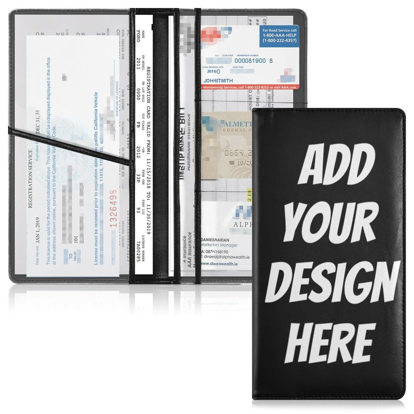 Amazon.com: Custom Car Registration and Insurance Card Holder ...