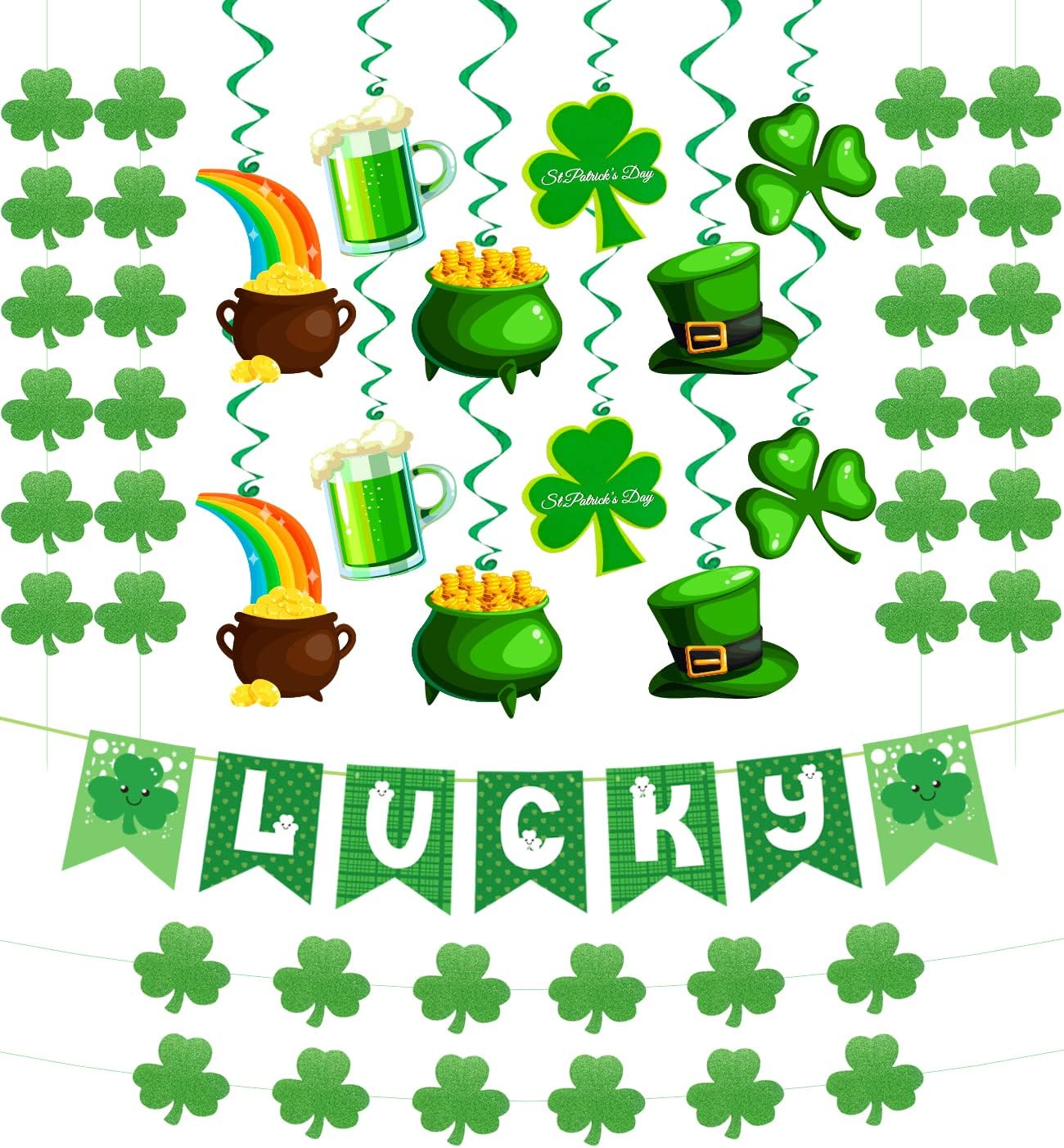 Amazon.com: Cheerland St Patricks Day Balloon Arch St Patrick Party ...