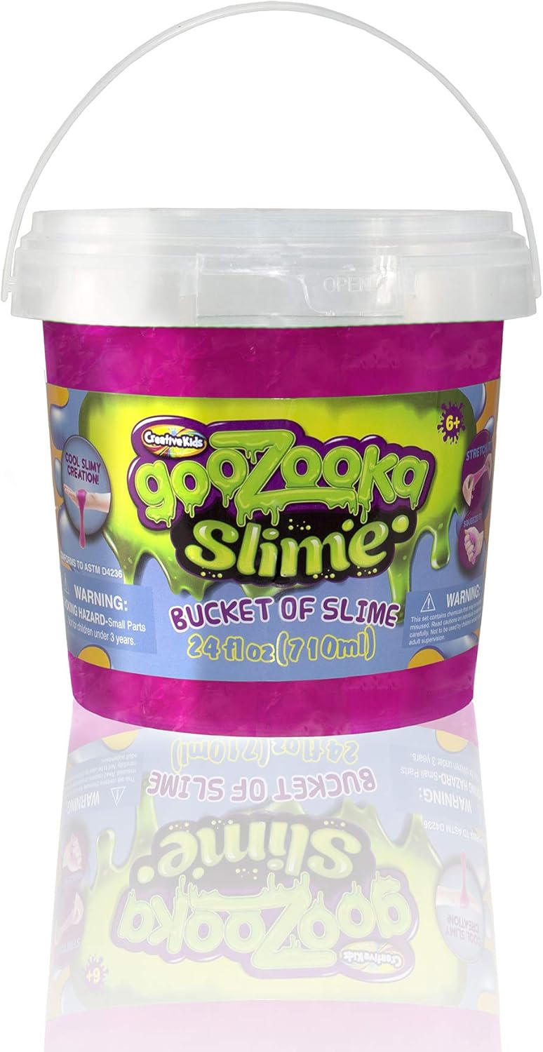 Amazon.com: GooZooka Slime Bucket – [1] 24-oz Clear Reusable Tub of ...