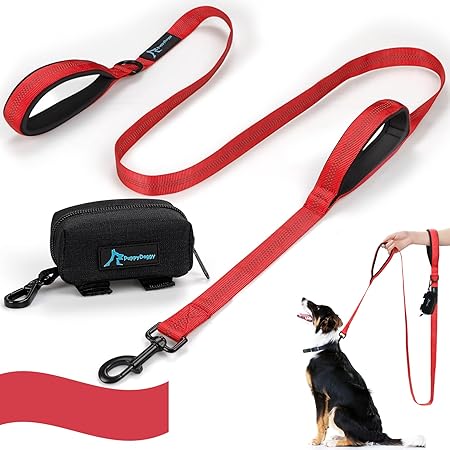 TwoEar Dog Lead 1.8m Long - Traffic Padded Two Handle - Heavy Duty ...