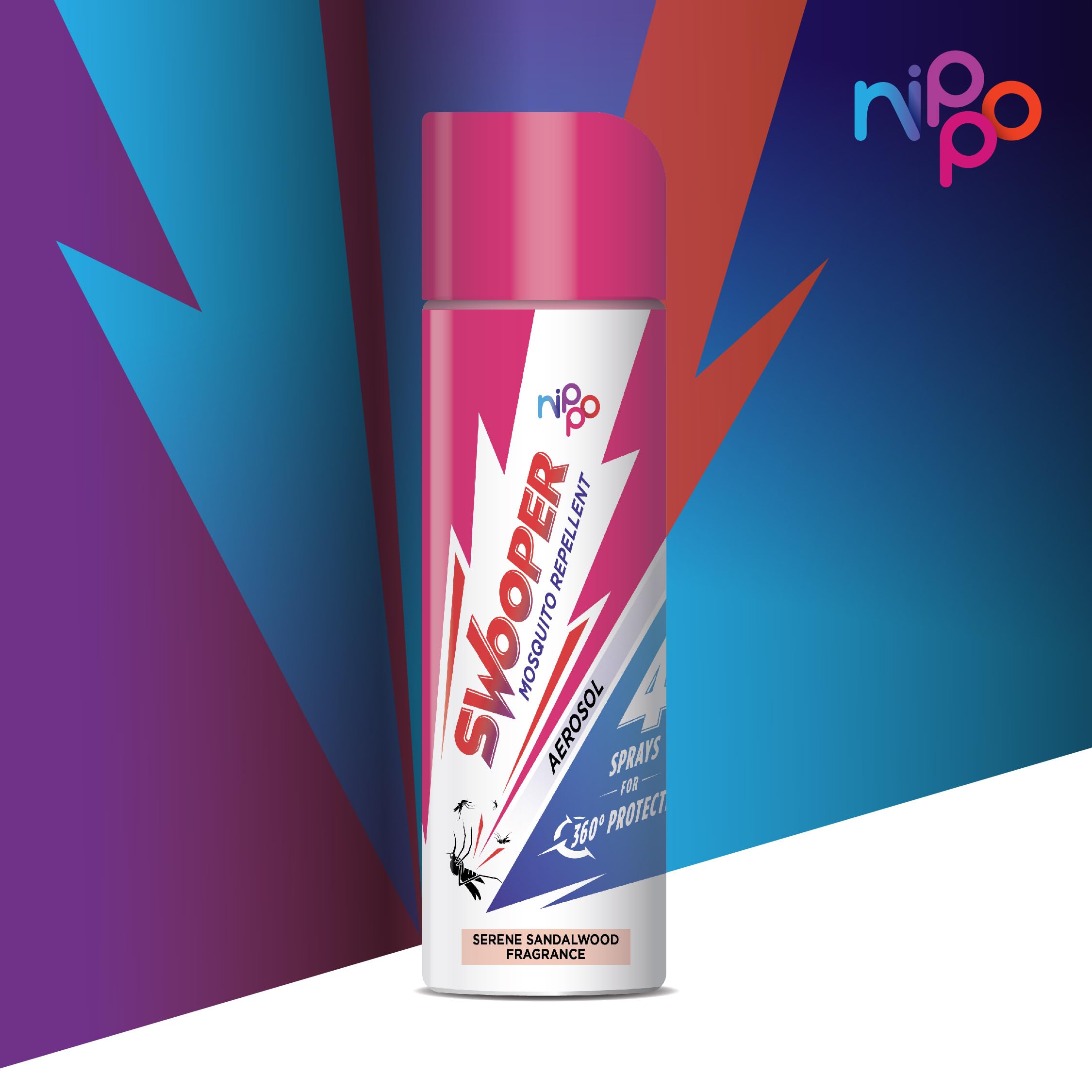 Nippo Swooper Aerosol | Instant Action Mosquito Repellent Spray | 4 ...