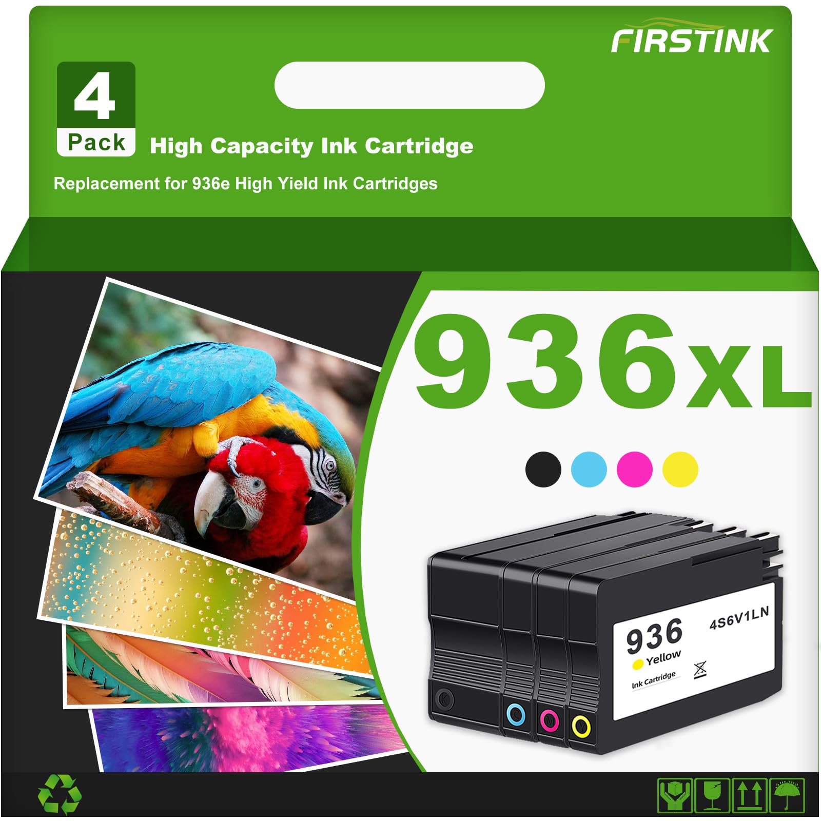 Amazon.com: FIRSTINK High Capacity 936 Ink Cartridges 936e Ink ...