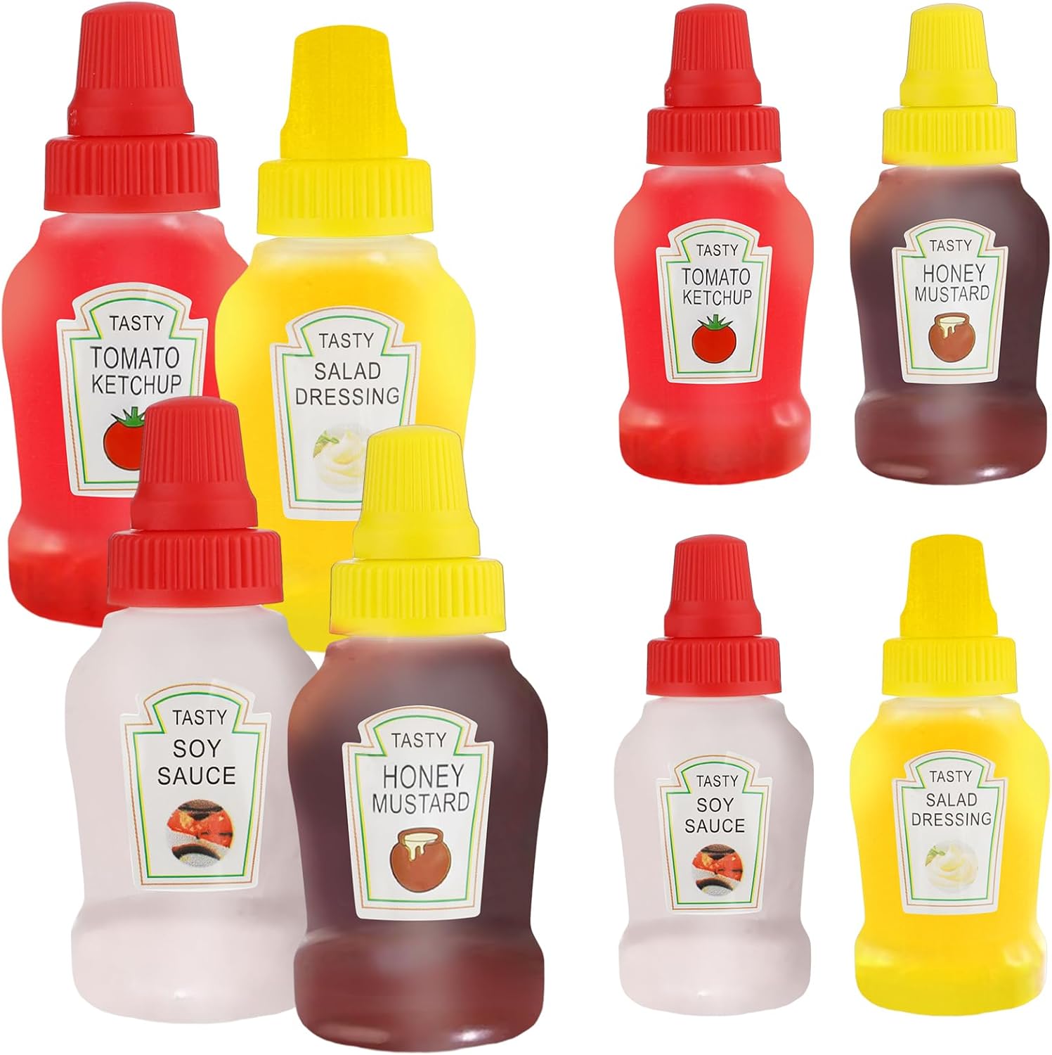 Amazon.com: 8 Pcs Mini Condiment Bottles - 25ml Mini Ketchup Bottle ...