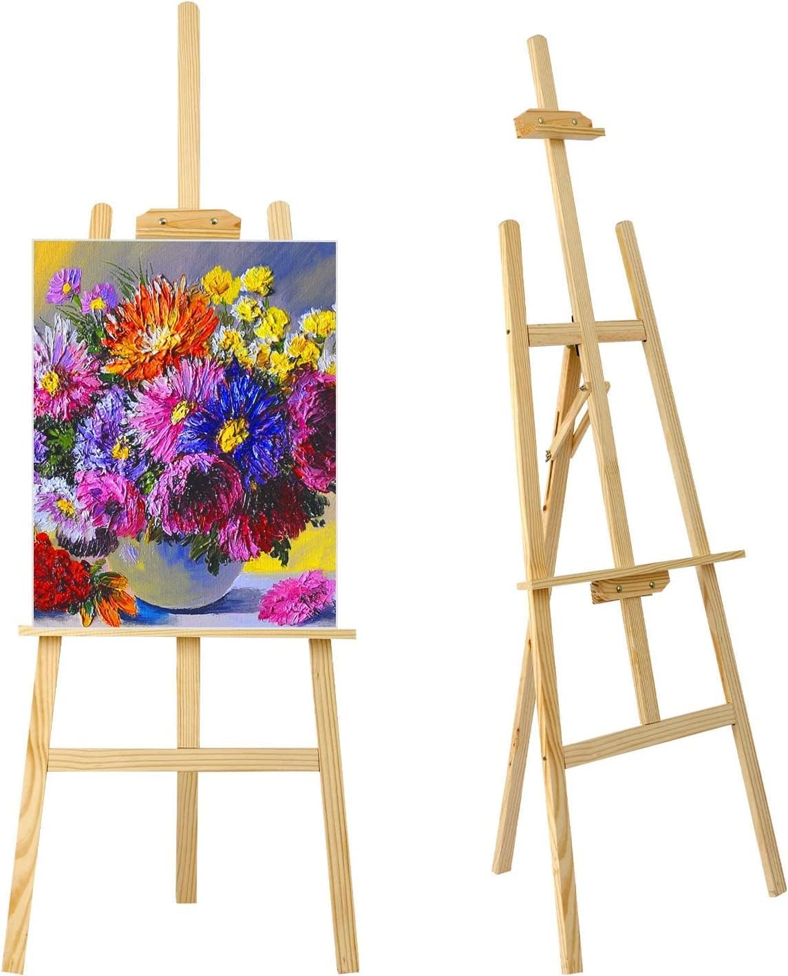 Artist Easel - Professional Studio Easel A-Frame Floor Standing Easel ...