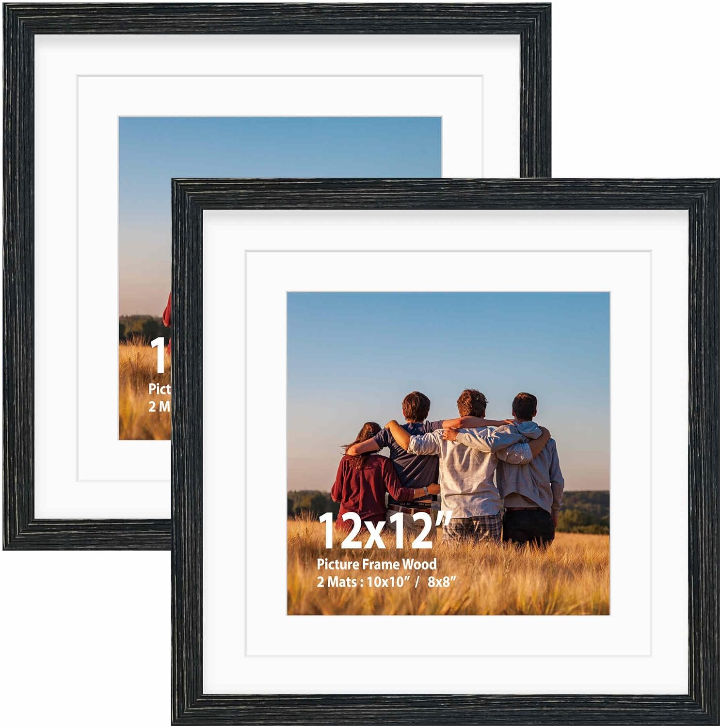 Amazon.com - 12x12 Picture Frame Set,Solid Wood,Not Glass,Display ...