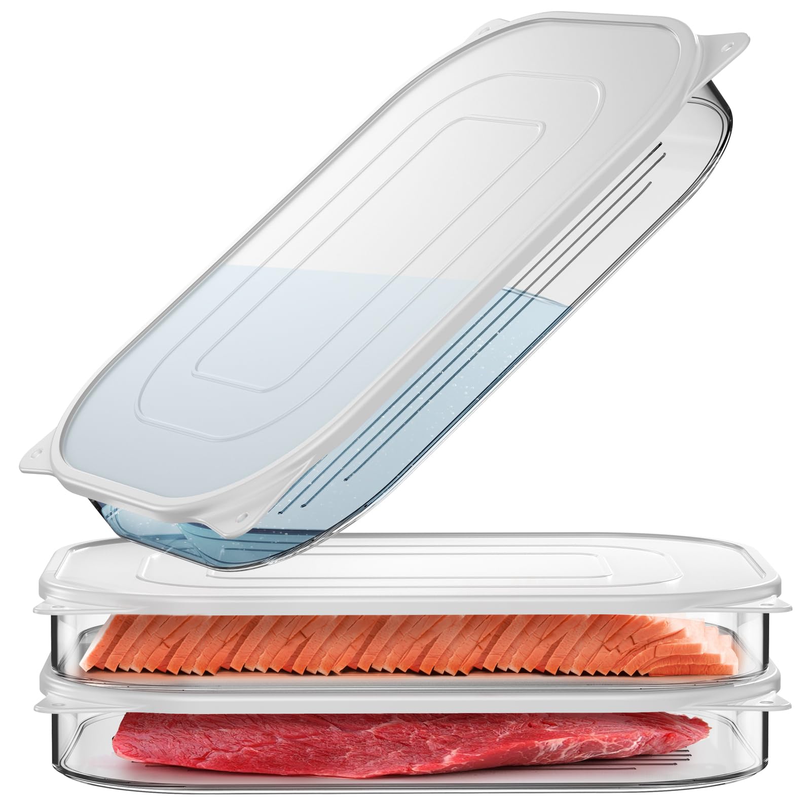 Amazon.com: XWF Deli Meat Storage Container Versatile Bacon Storage Box ...