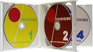 Amazon.co.jp: OvalMultimedia CD Case, Made in Japan, PS24mm Thick, 4 ...