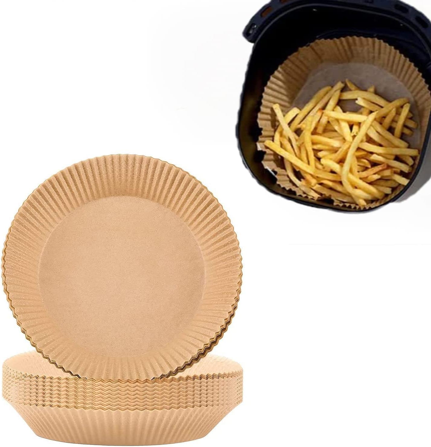 Amazon.com: Air Fryer Paper 100 Pcs Square Disposable Paper Liners for ...