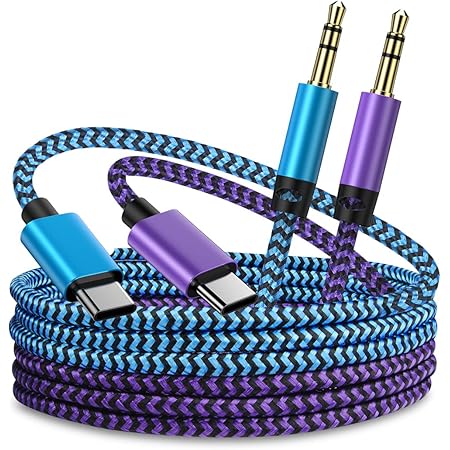 Amazon.com: 2* 3FT Aux Cord, USB C to 3.5mm Audio Cable Ox Chord USBC ...