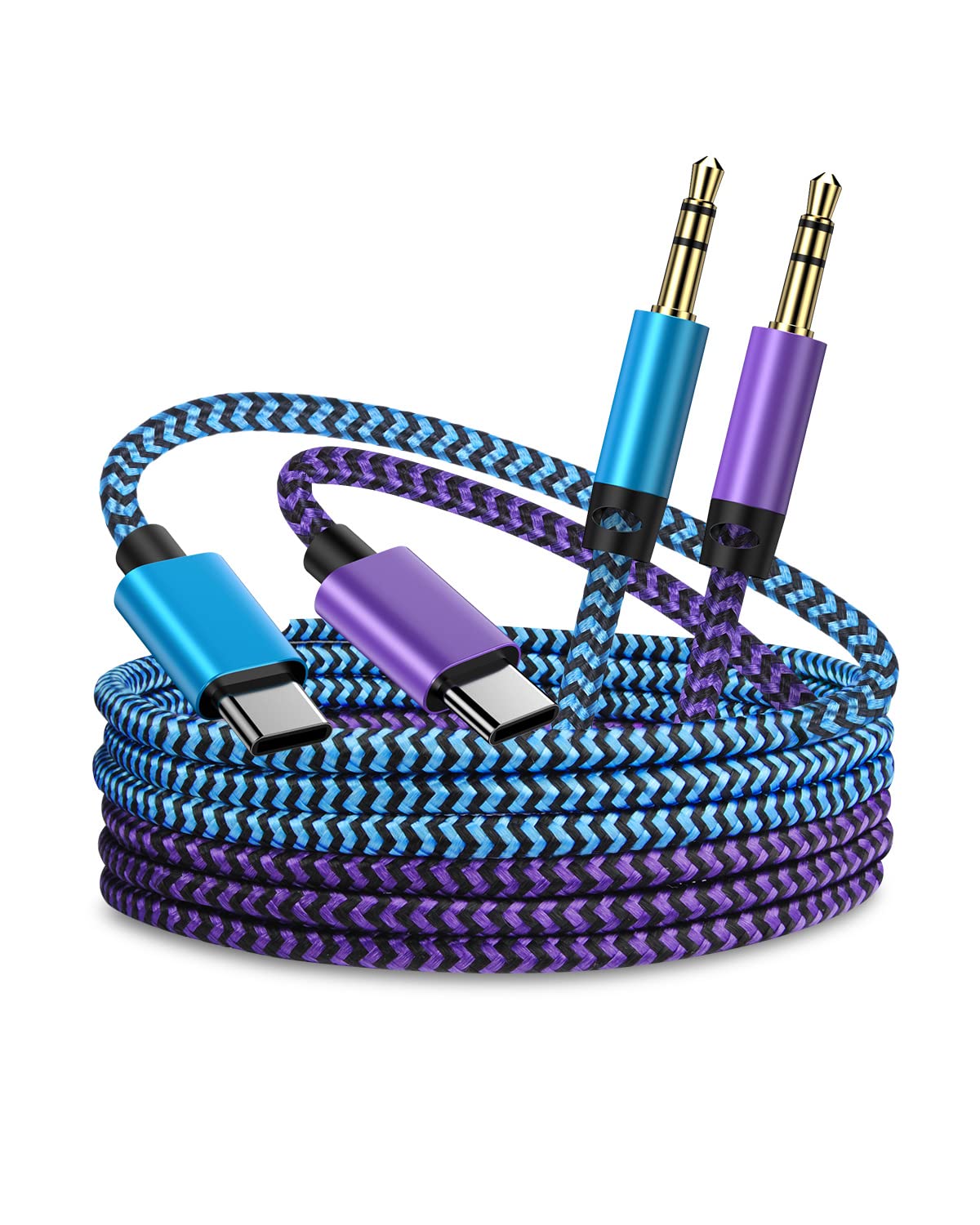 Amazon.com: 2* 3FT Aux Cord, USB C to 3.5mm Audio Cable Ox Chord USBC ...