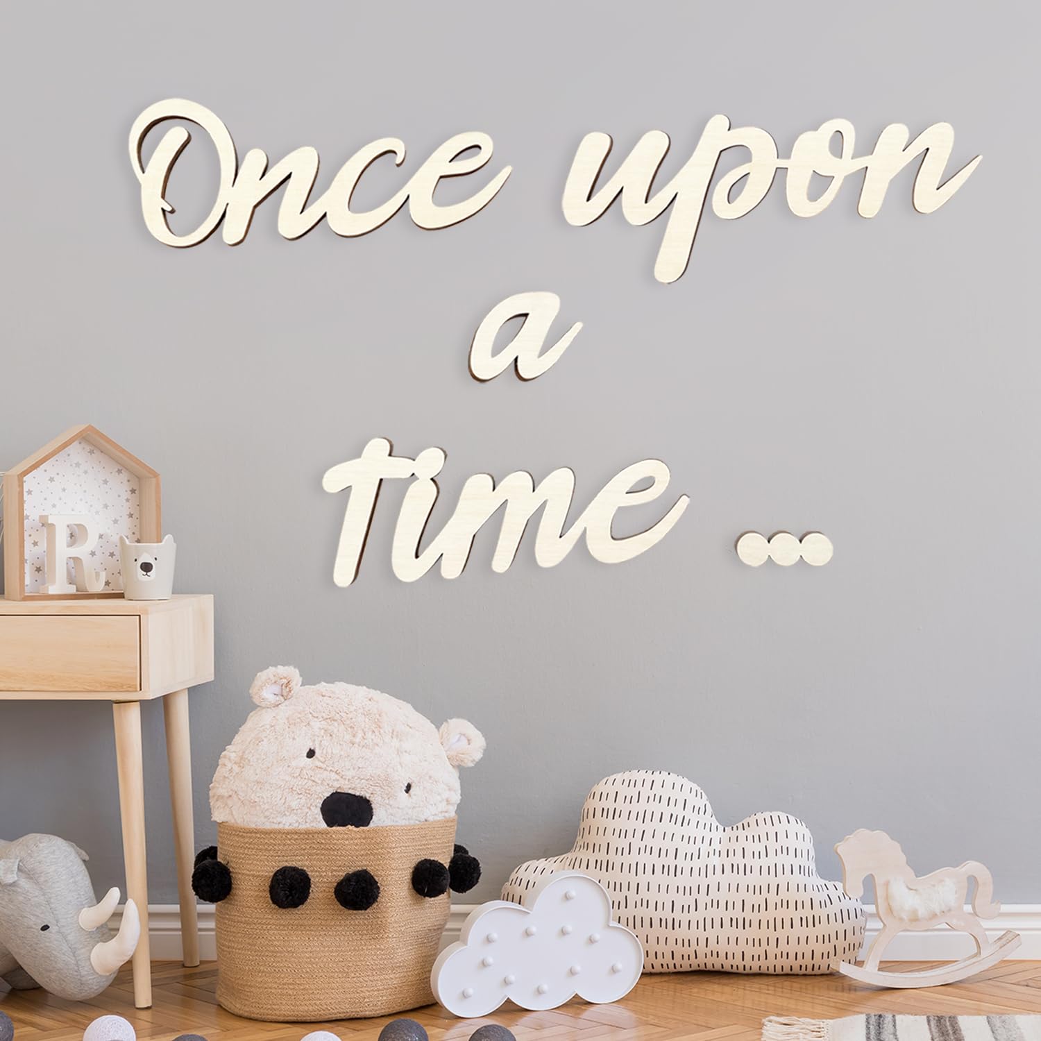 Once Upon a Time Sign, Read Letters Decor Sign Wooden Reading Corner ...