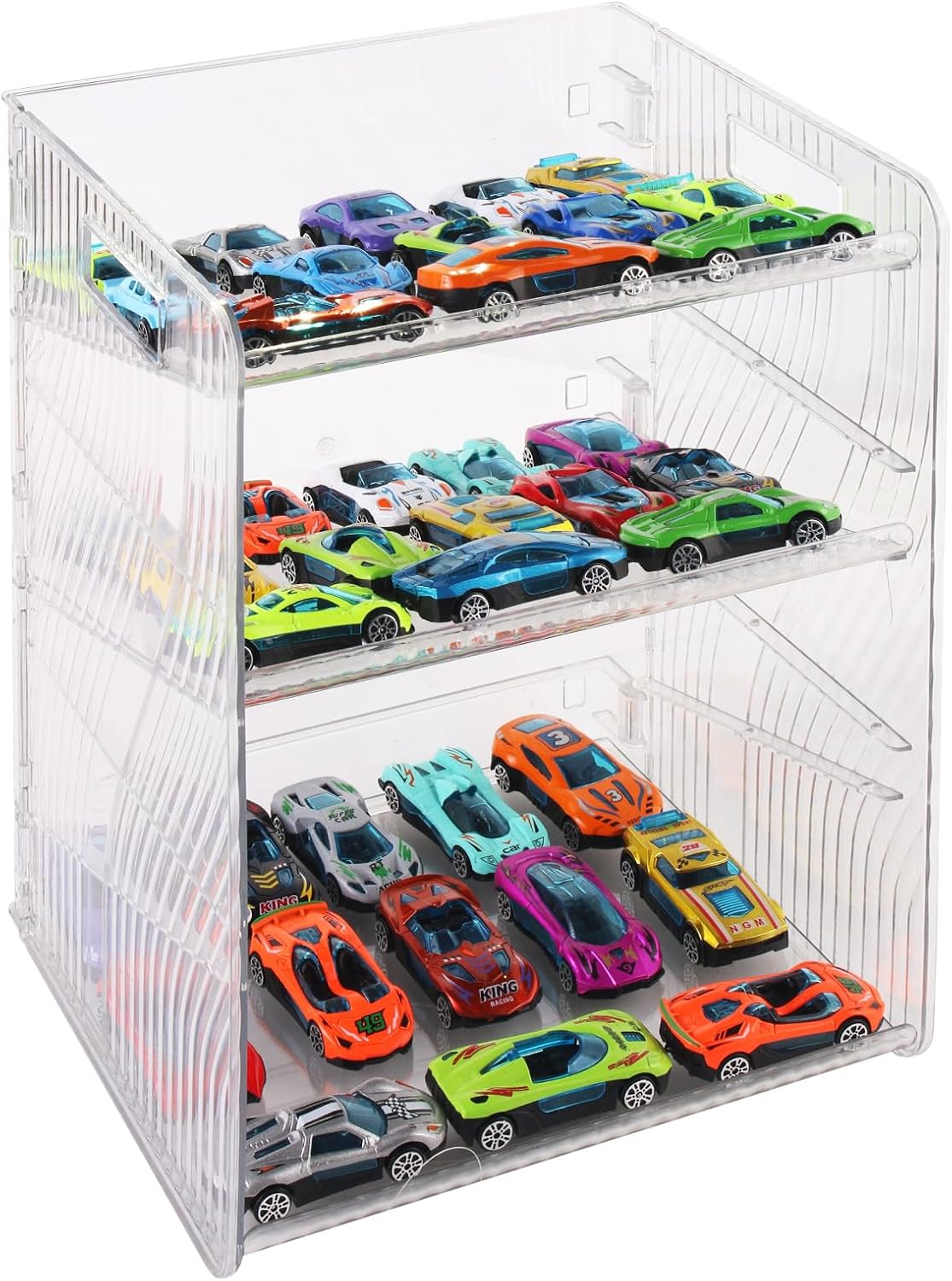 Amazon.com: Toy Car Storage and Display Case, 1/64 Scale Diecast Toy ...