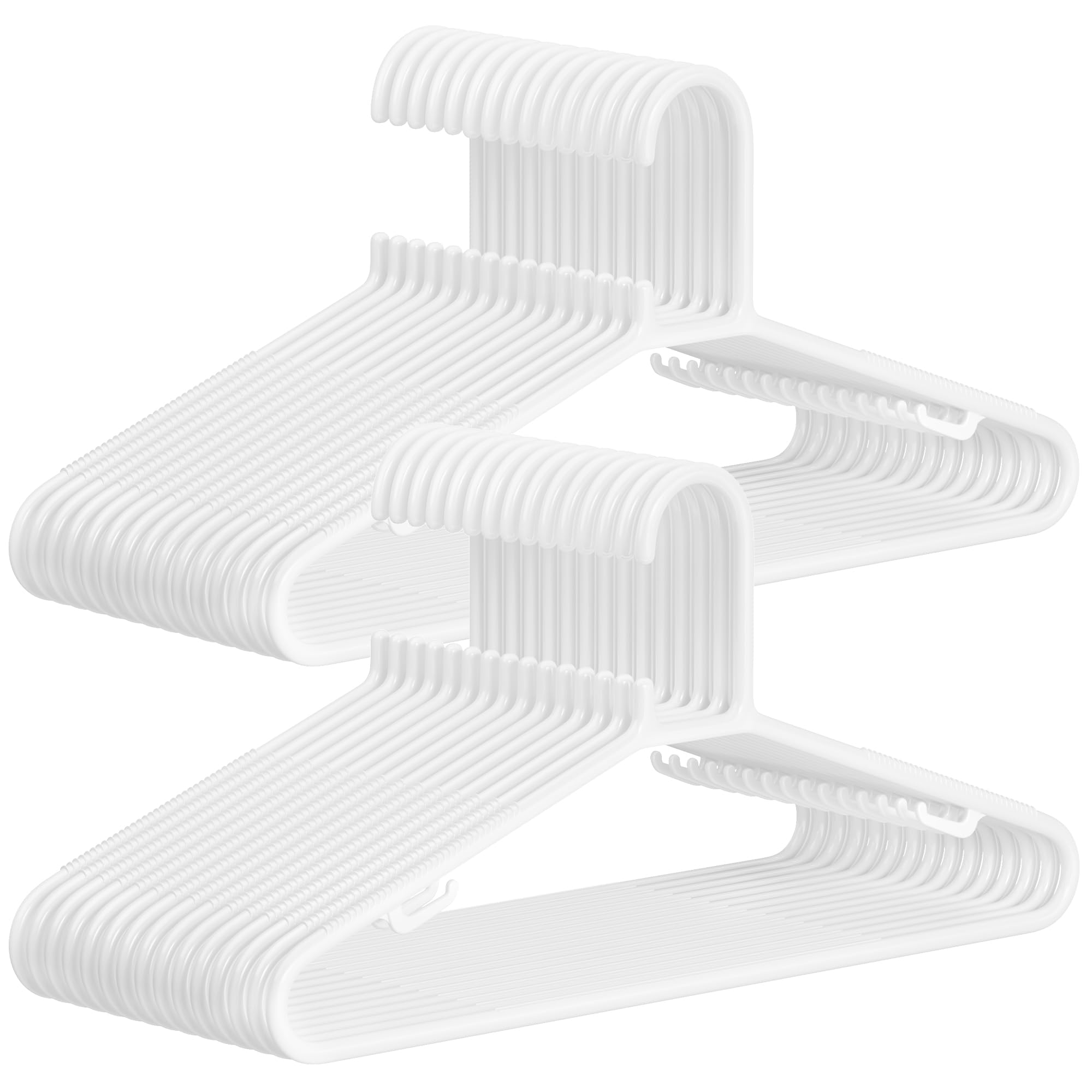 SONGMICS Plastic Hangers 30 Pack, Space-Saving Clothes Hangers ...