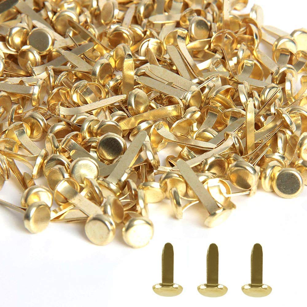 Split PINS - DIY Scrapbooking Paper Fasteners Round Brass Plated Gold ...