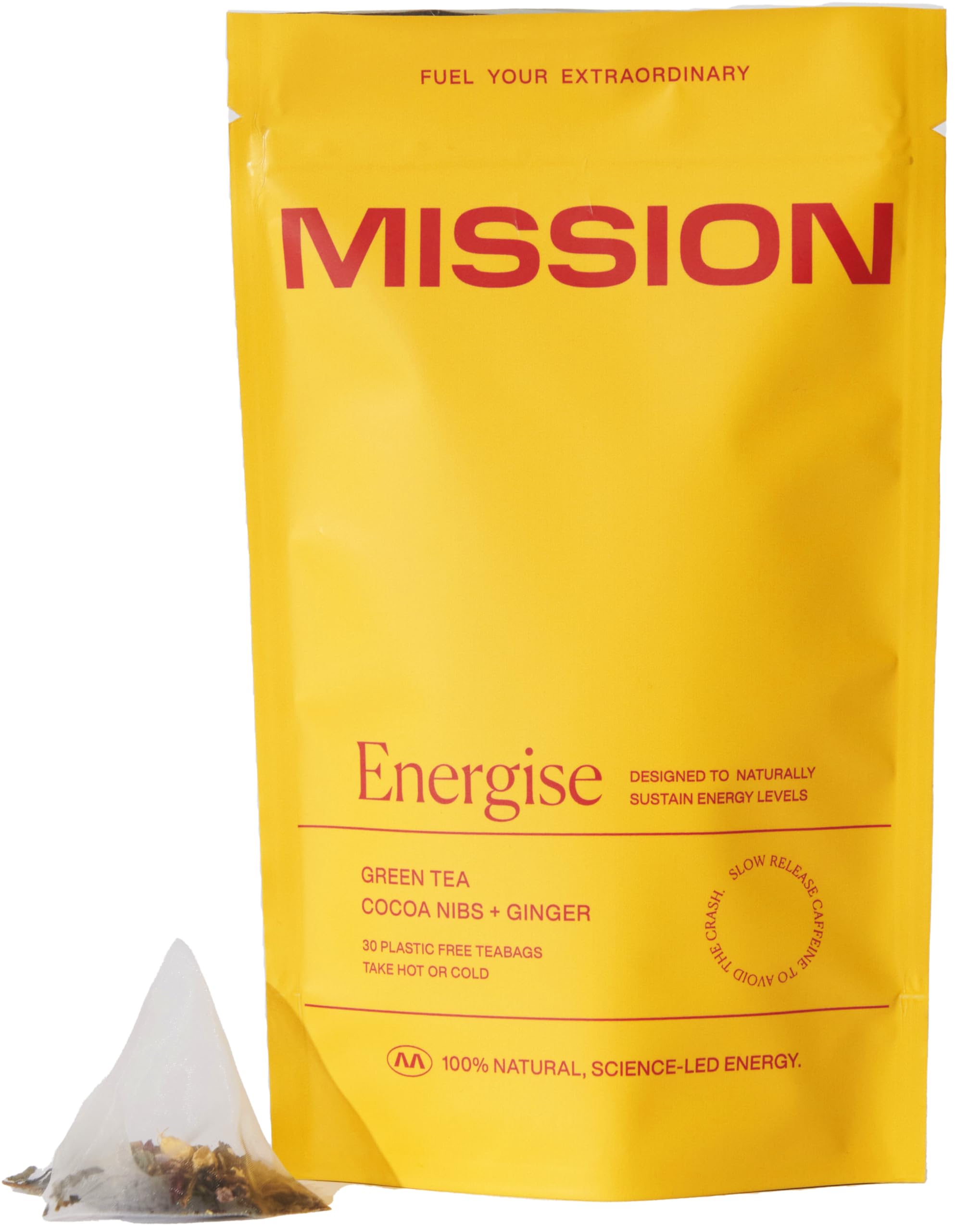 MISSION - Energise Tea - Green Tea with Cocoa & Ginger - Improve ...