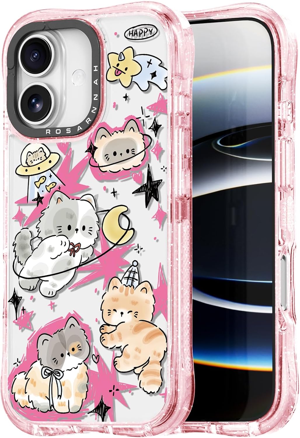 Amazon.com: Rosarnnah for iPhone 17 Case Cute - Military-Grade 20 ft ...