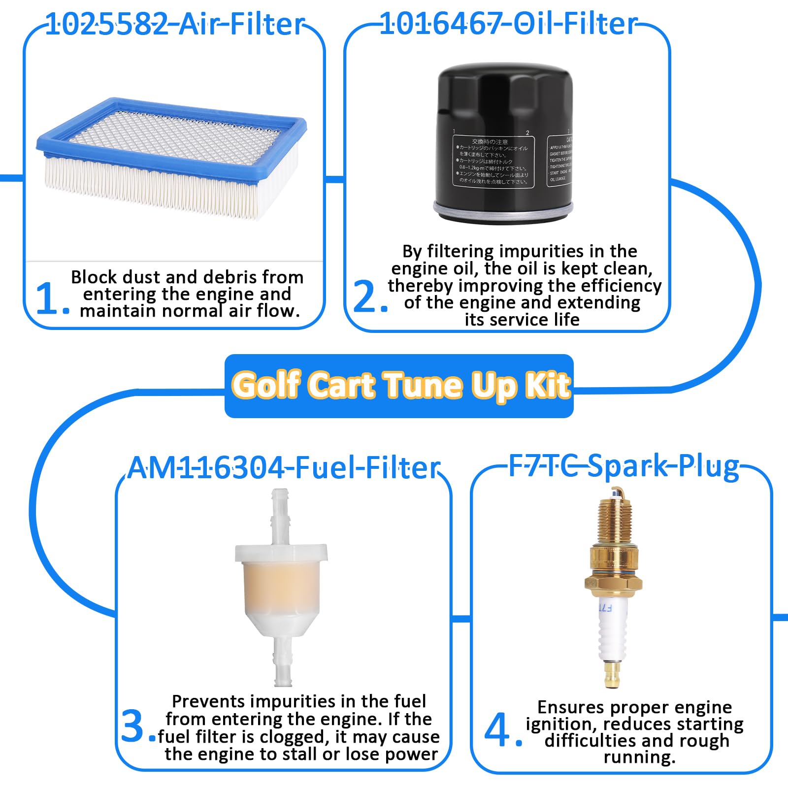 Snapklik.com : Podoy Club Car Tune Up Kit