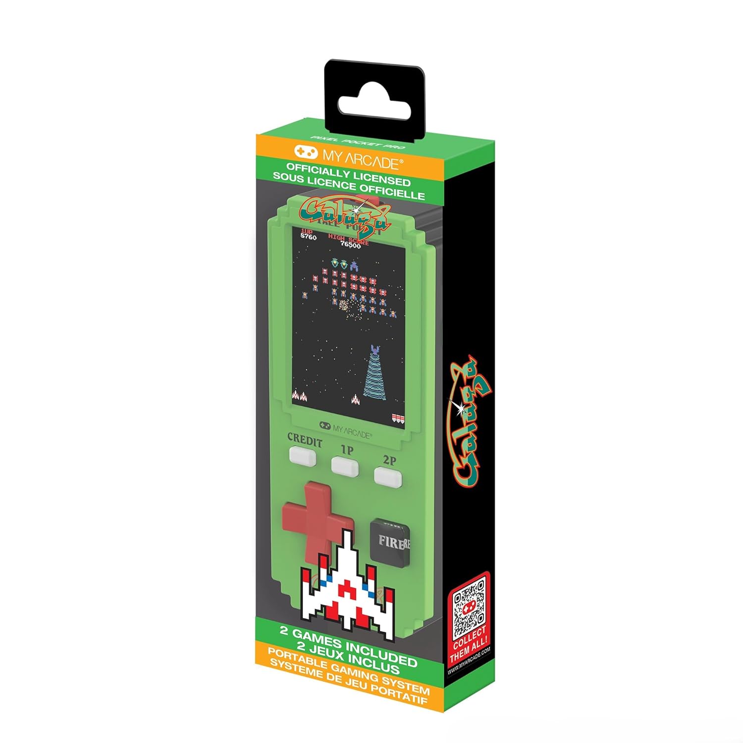 Amazon.com: My Arcade Galaga Pixel Pocket Pro: Officially Licensed ...