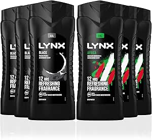 Lynx 12 hours Refreshing Fragrance Body Wash 500ml Bundle, Set Contains ...