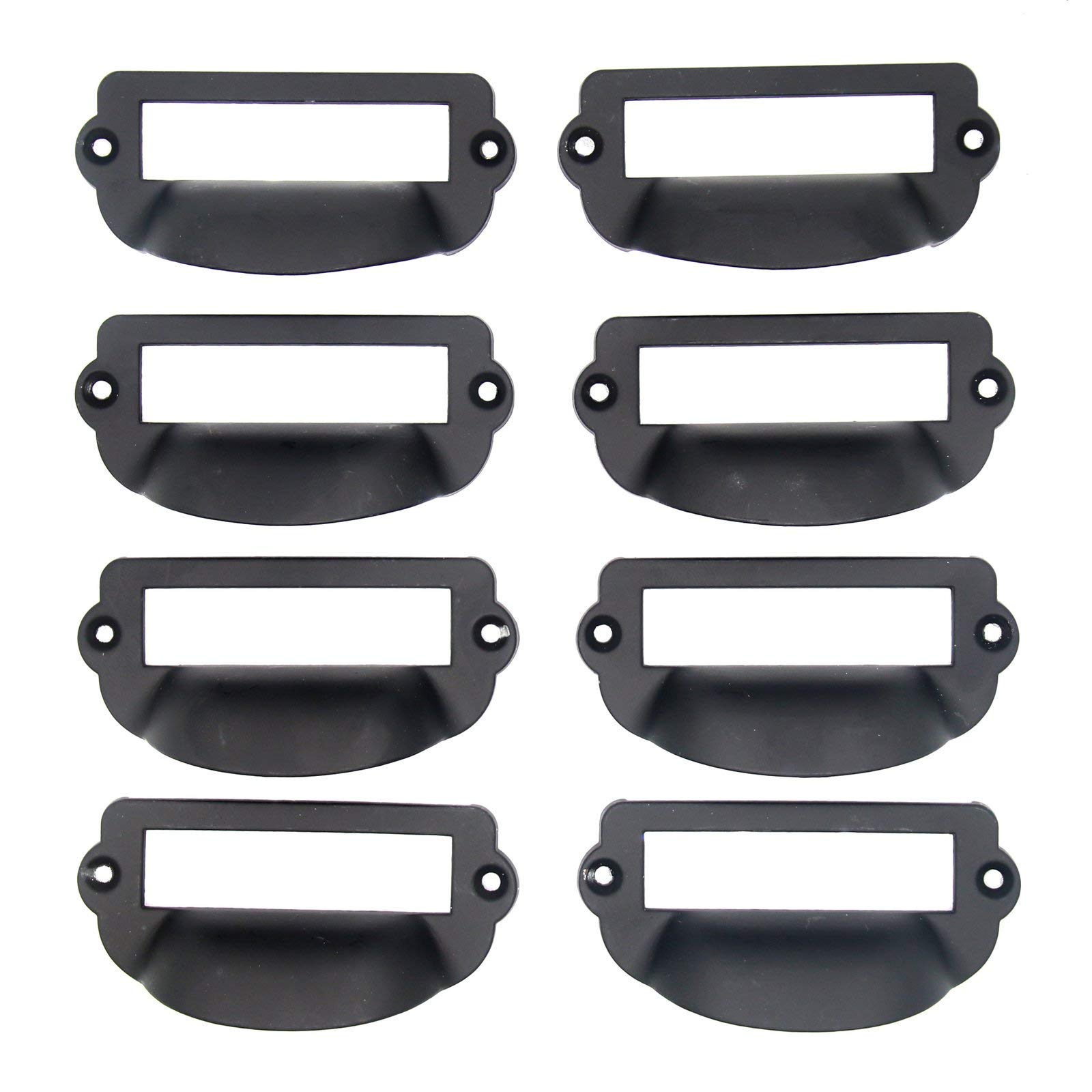 Amazon.com: LXZ 8 PCs Black Card Holder Drawer Pull/Label Tag Frames ...