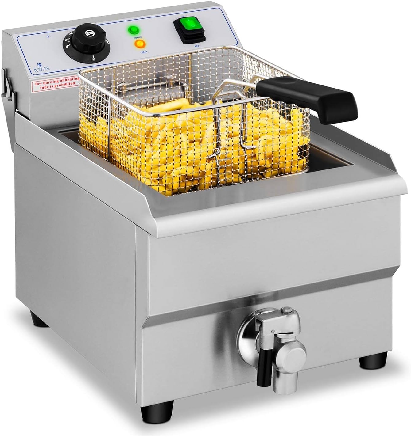 Royal Catering Friteuse Électrique De Restaurant Simple Avec Robinet ...
