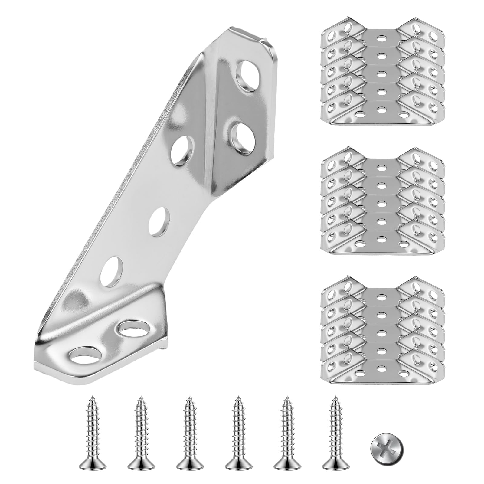 Amazon.com: Ladinka 16PCS Universal Stainless Steel Corner Bracket ...