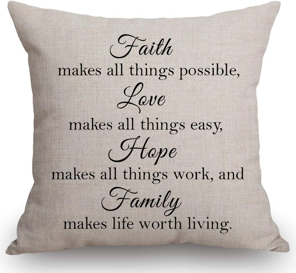 Amazon.com: SSOIU Faith Makes All Things Possible, Love Makes All ...