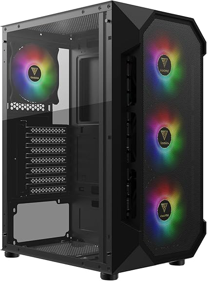 Amazon.com: GAMDIAS ATX Mid Tower Gaming Computer PC Case with Side ...