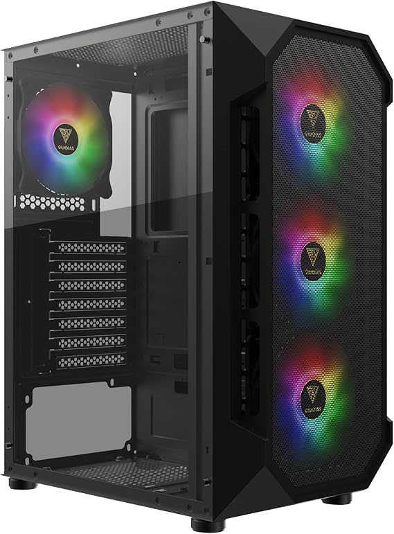 Amazon.com: GAMDIAS ATX Mid Tower Gaming Computer PC Case with Side ...