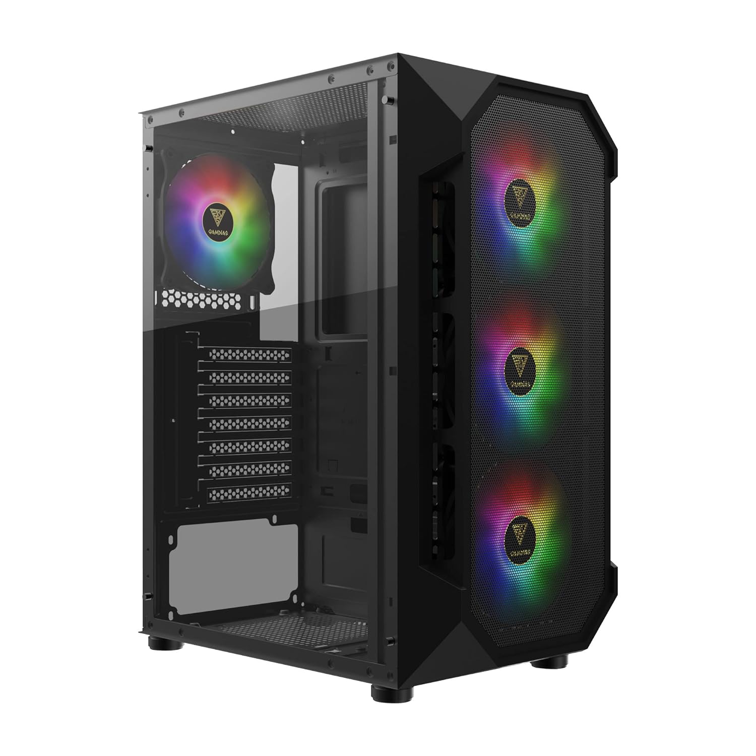 Amazon.in: Buy Gamdias Black Mid Tower Cabinet | Aura GC1 | Built-in 4 ...
