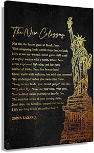 Amazon.com: Ghfarez The New Colossus Poem Wall Art Poetry Poster Canvas ...
