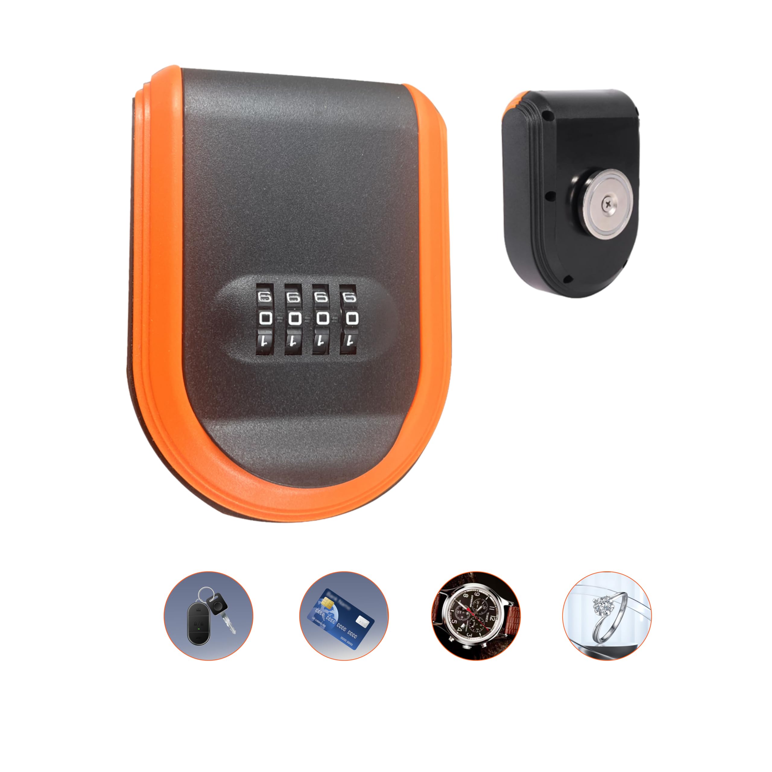 Amazon.com: Magnetic Key Holder with Combination Lock Hidden Under Car ...