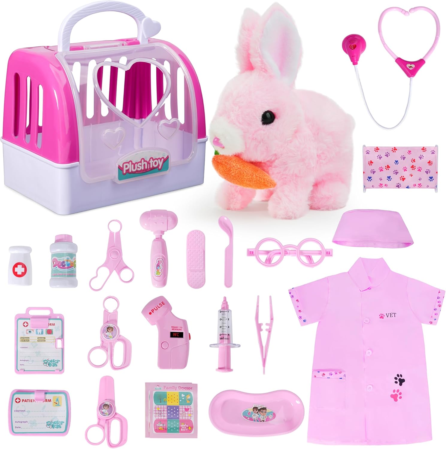 Amazon.com: Doctor Kit for Girls -Vet Play Sets for Kids, Pretend Play ...