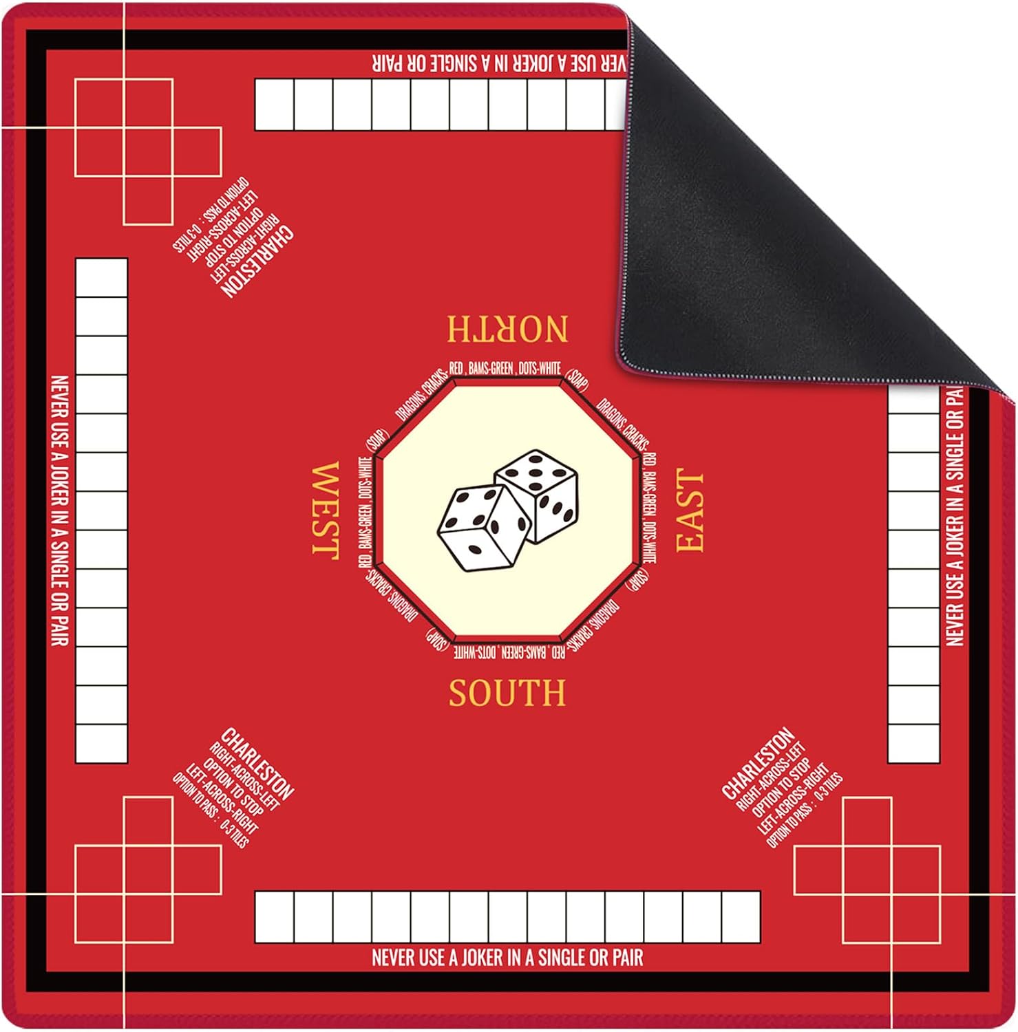 Amazon.com: Mahjong Mat for Table 31.5''x31.5'', Mahjong Cloth Cover ...