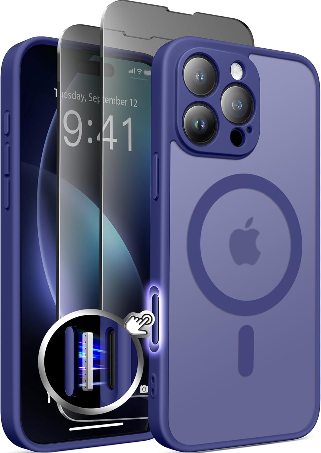 Amazon.com: Magnetic for iPhone 16 Pro Case with Camera Control Button,Compatible with MagSafe ...