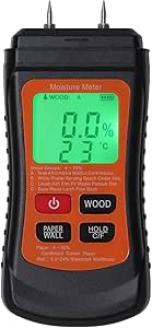 Wood Meter, Two Pins Handheld Wall Detector Paper Humidity Tester with ...