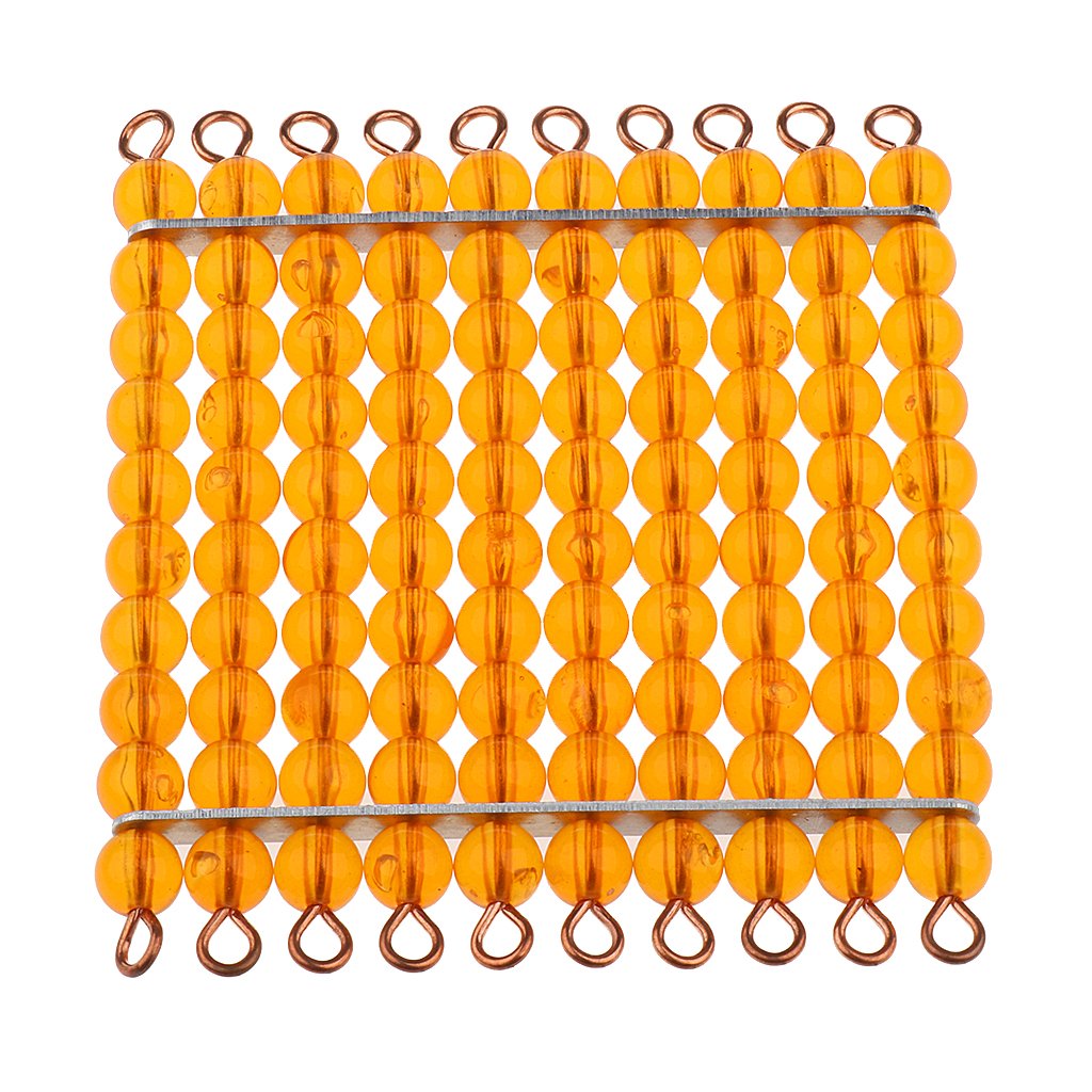 FLAWISH Hundred Beads Square - Montessori Bead Maths Decimal System ...